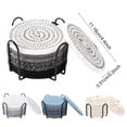 8-Piece Cotton Rope Placemats Set with Metal Stand, Woven Heat ...