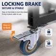 4Pc Swivel Brake Caster Wheels,3inch Rubber Top Plate Mount Casters ...