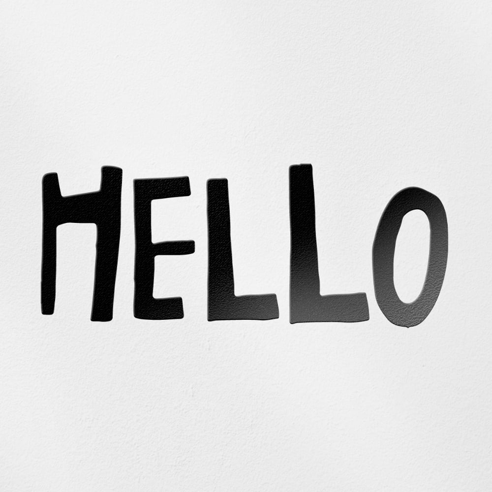 Transparent Decal Stickers Of Hello (Black) Premium Waterproof Vinyl ...