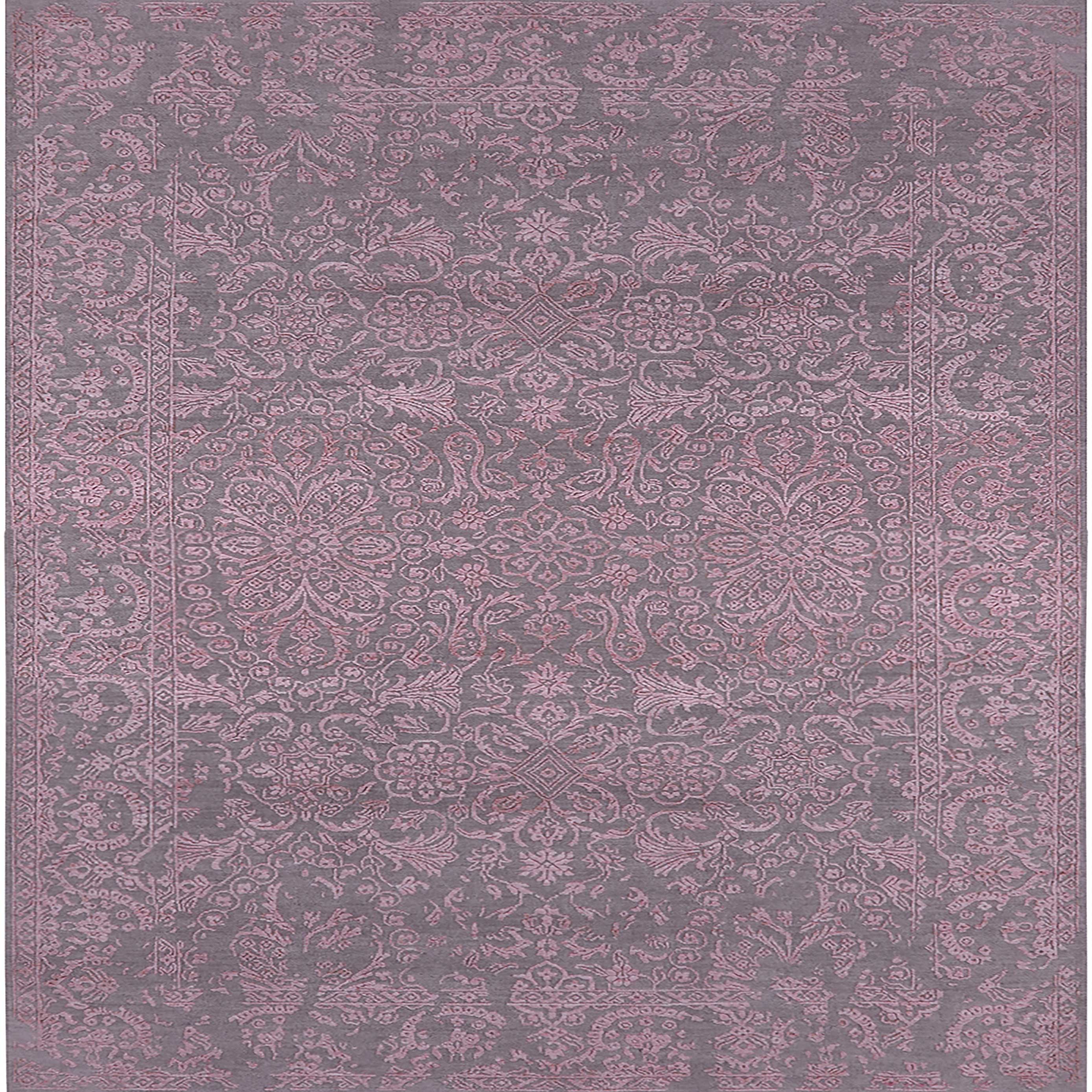 Ahgly Company Indoor Square Mid-Century Modern Mauve Taupe Purple ...