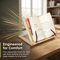 Book Holder Notebook Stand Reading Book Stand with 4 Adjustable Height ...