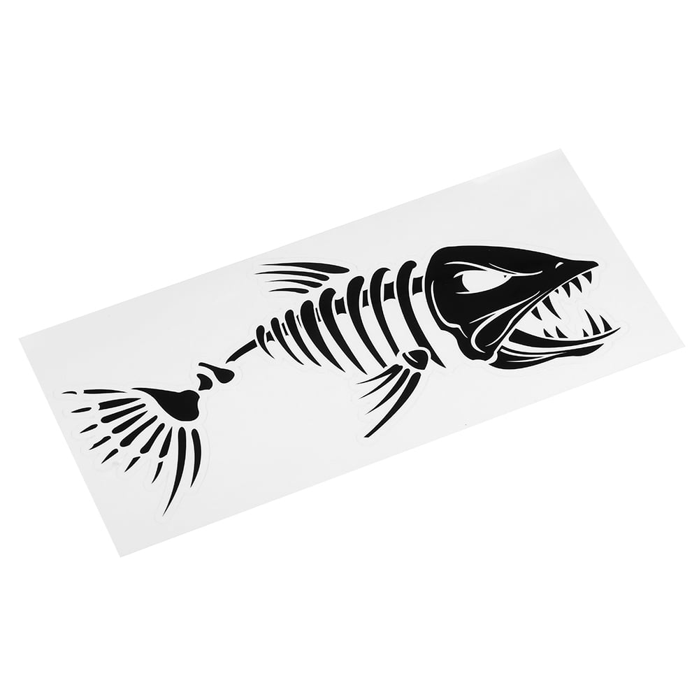 2 Pieces Skeleton Fish Stickers Graphics Accessories For Kayak Fishing 2-pieces-skeleton-fish-stickers-graphics-accessories-for-kayak-fishing