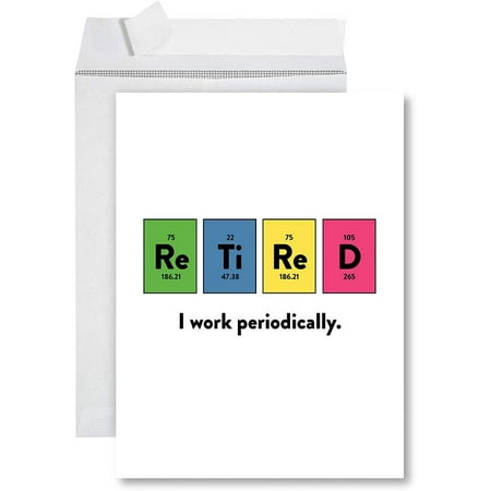 Funny Jumbo Retirement Card With Envelope 8.5 x 11 inch, Greeting Card ...