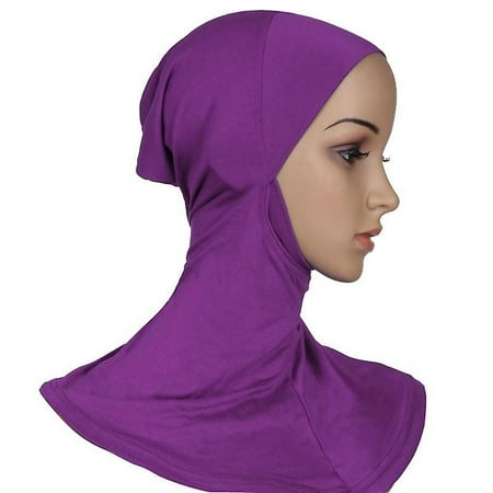 Lady Cap Islamic Neck Cover Muslim Headscarf(Violet,Age Group ...