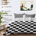 Black And White Color Blocks 4 Piece Duvet Cover Set California King ...