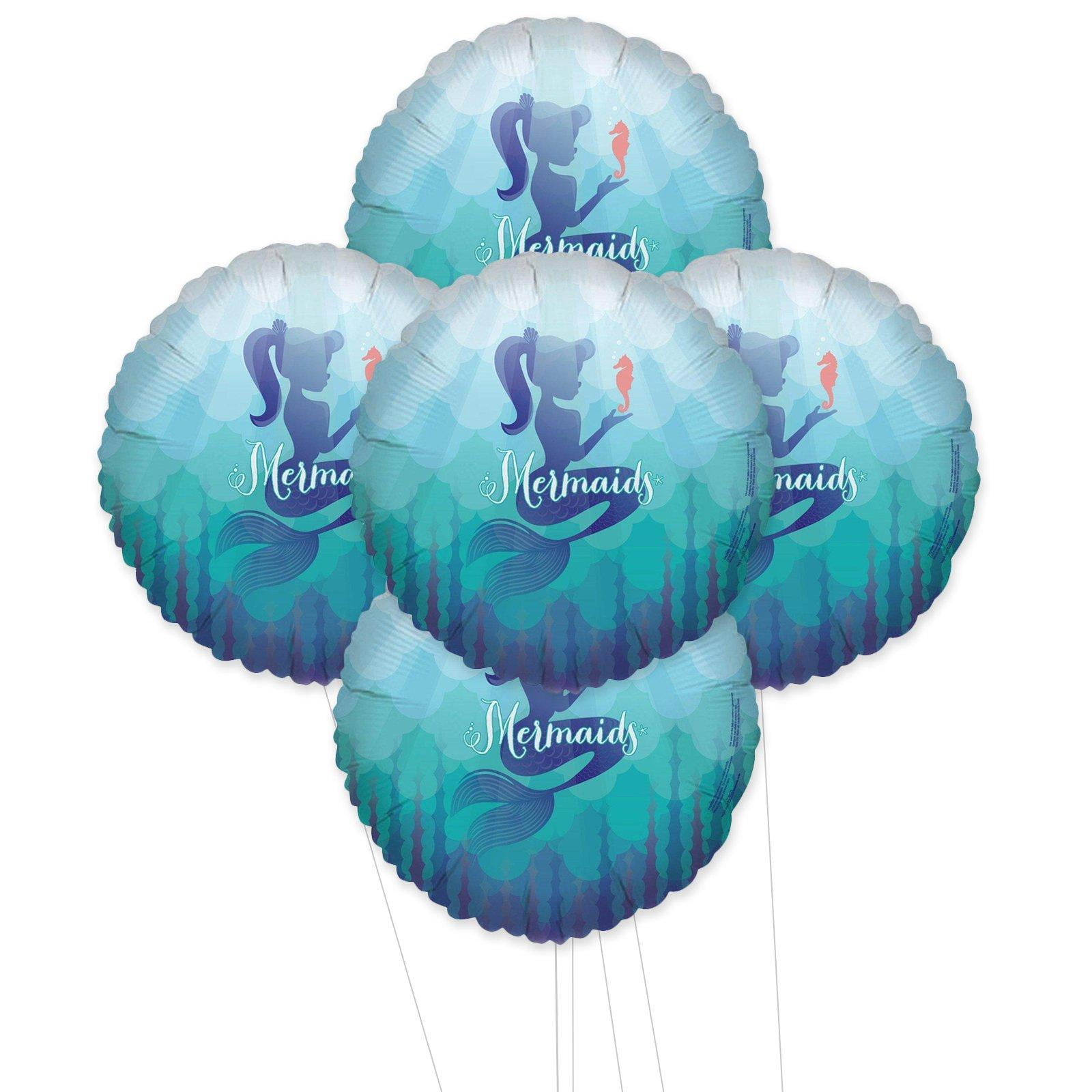 Mermaids Under The Sea 5pc Foil Balloon Kit - Walmart.com