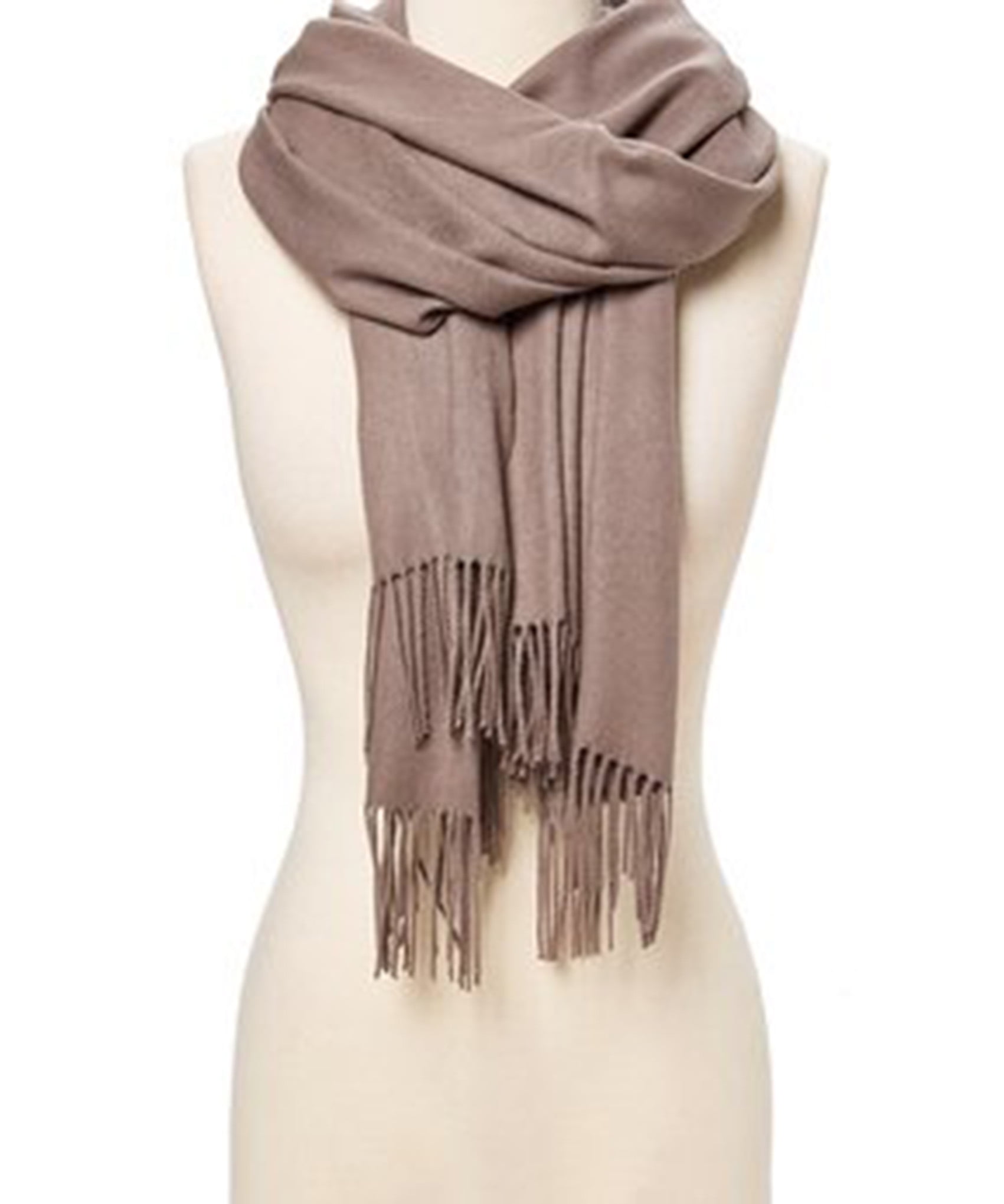 Oussum - Light Brown Solid Scarfs for Women Fashion Warm Neck Womens ...