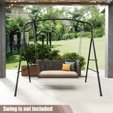 Costway Outdoor Free-Standing Porch Swing Stand, Heavy-Duty Metal A ...