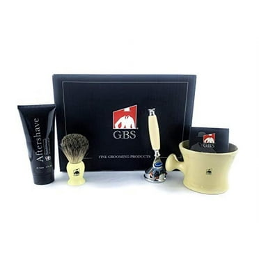 GBS Ultimate Grooming Set for Men! Includes Ivory Shave Brush, Brush ...
