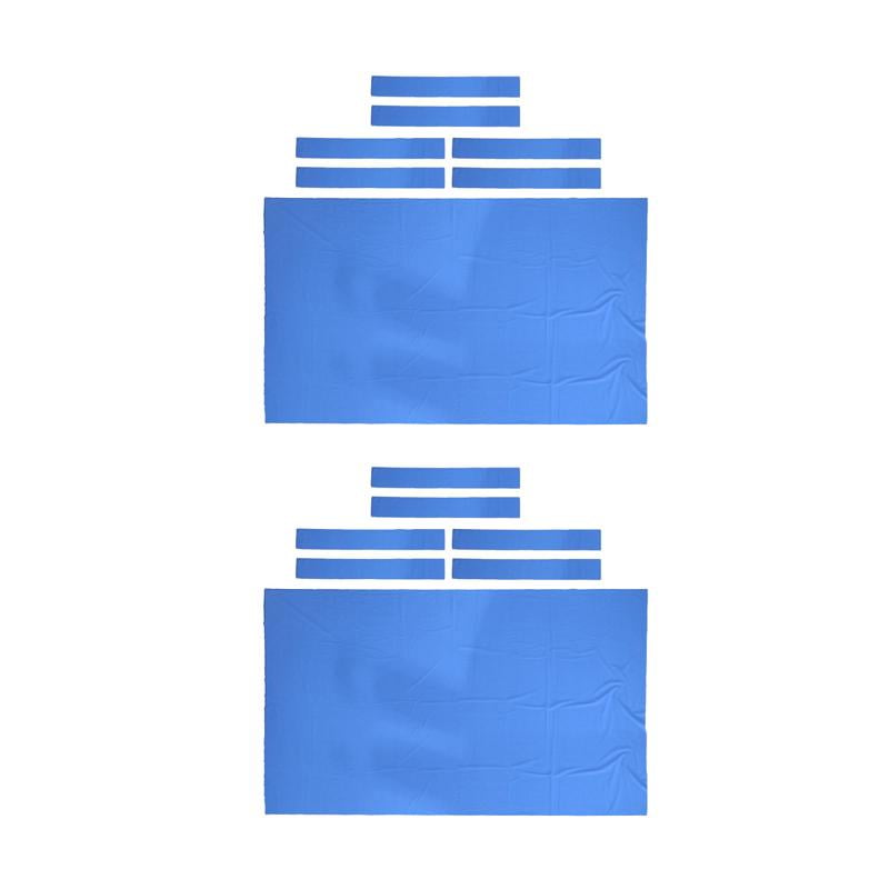 2 Pack 8' Pool Table Felt Billiard Cloth & 6 Cushion Cloth Strips for 8 ...