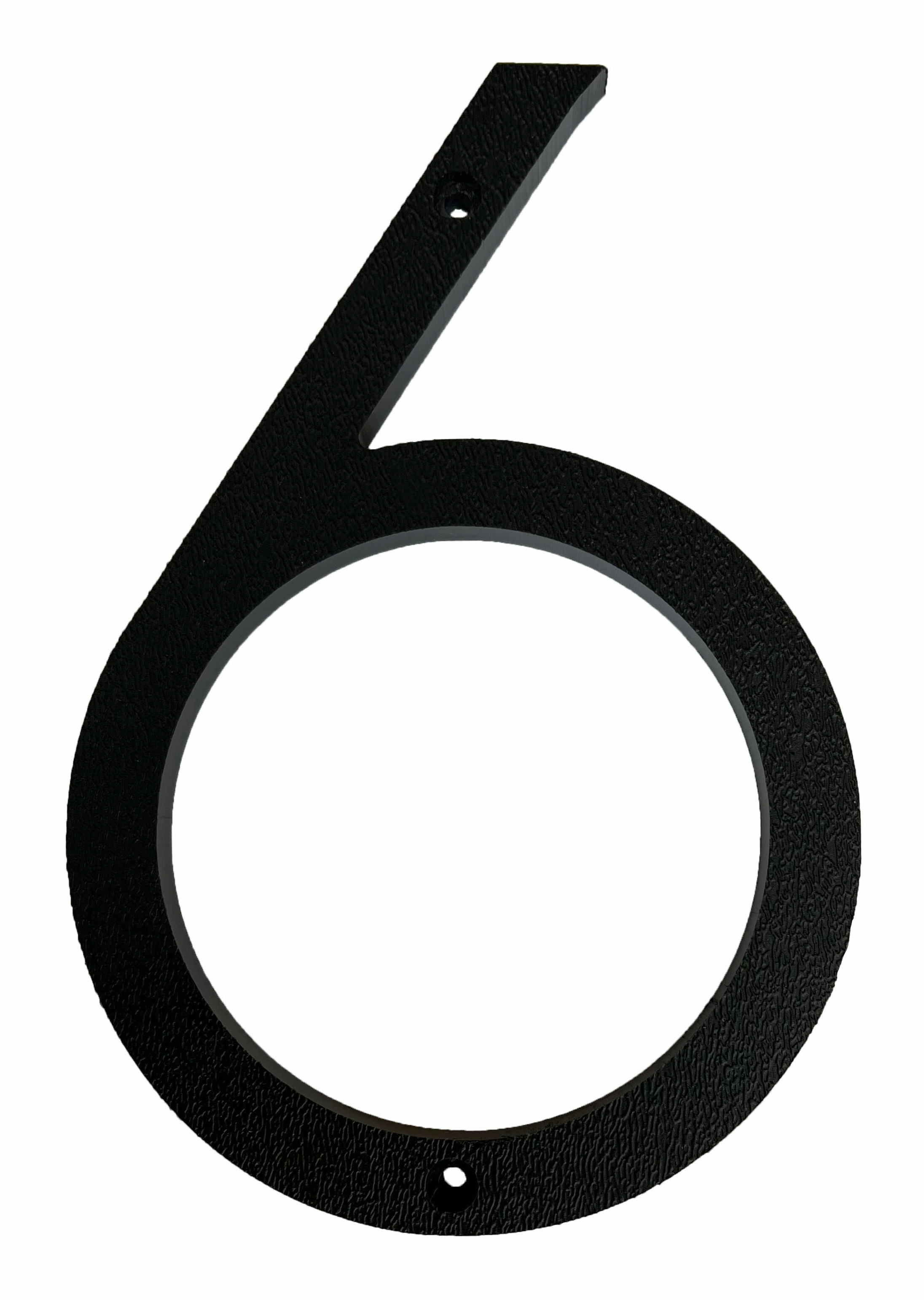 Pearl Sign Co. Black 8" Floating House Number 6, Clean Modern Style ...