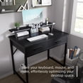 32 Inch Small Computer Desk with Monitor Stand Home Office Desks with 2 ...