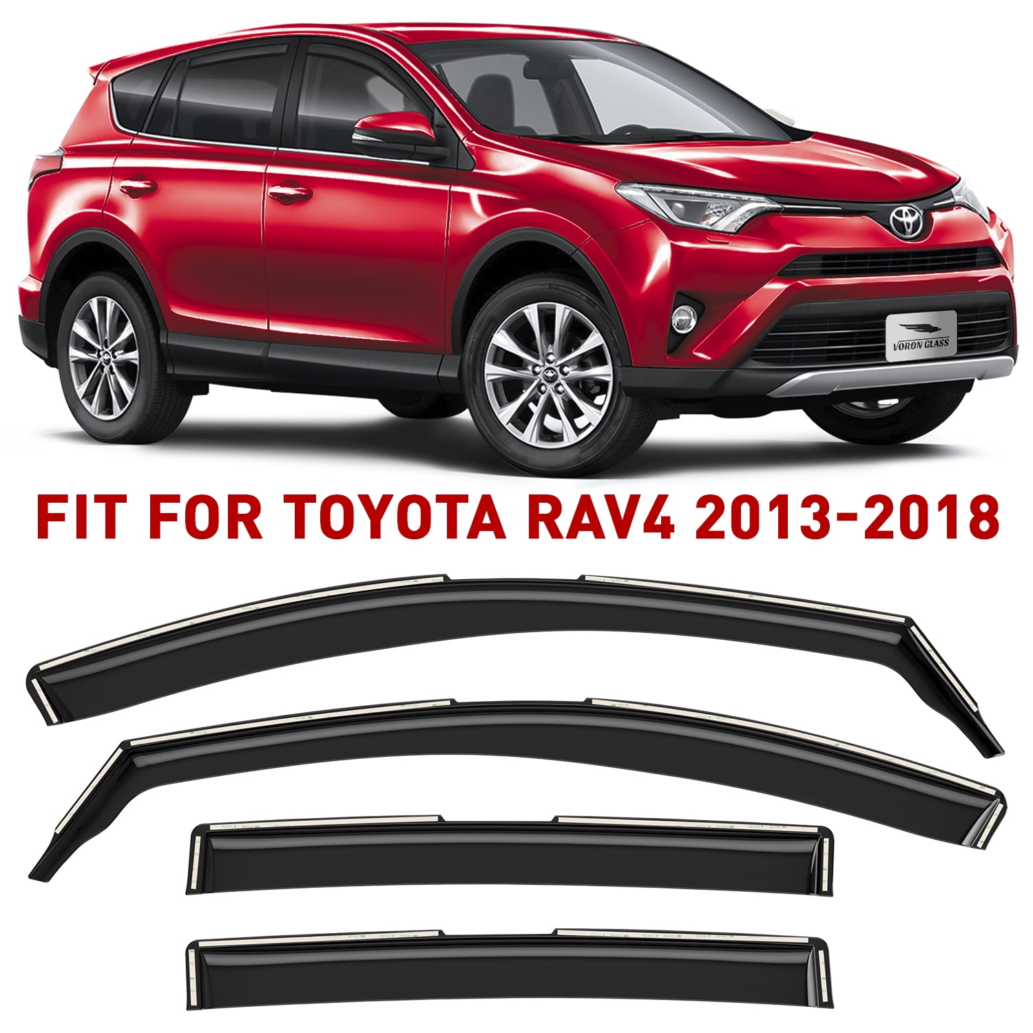 Voron Glass in-Channel Extra Durable Rain Guards for Toyota RAV4 2013 ...
