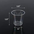 100 Shot Glasses, 1oz Clear Plastic Disposable Hard Cups, Mini Cups ...