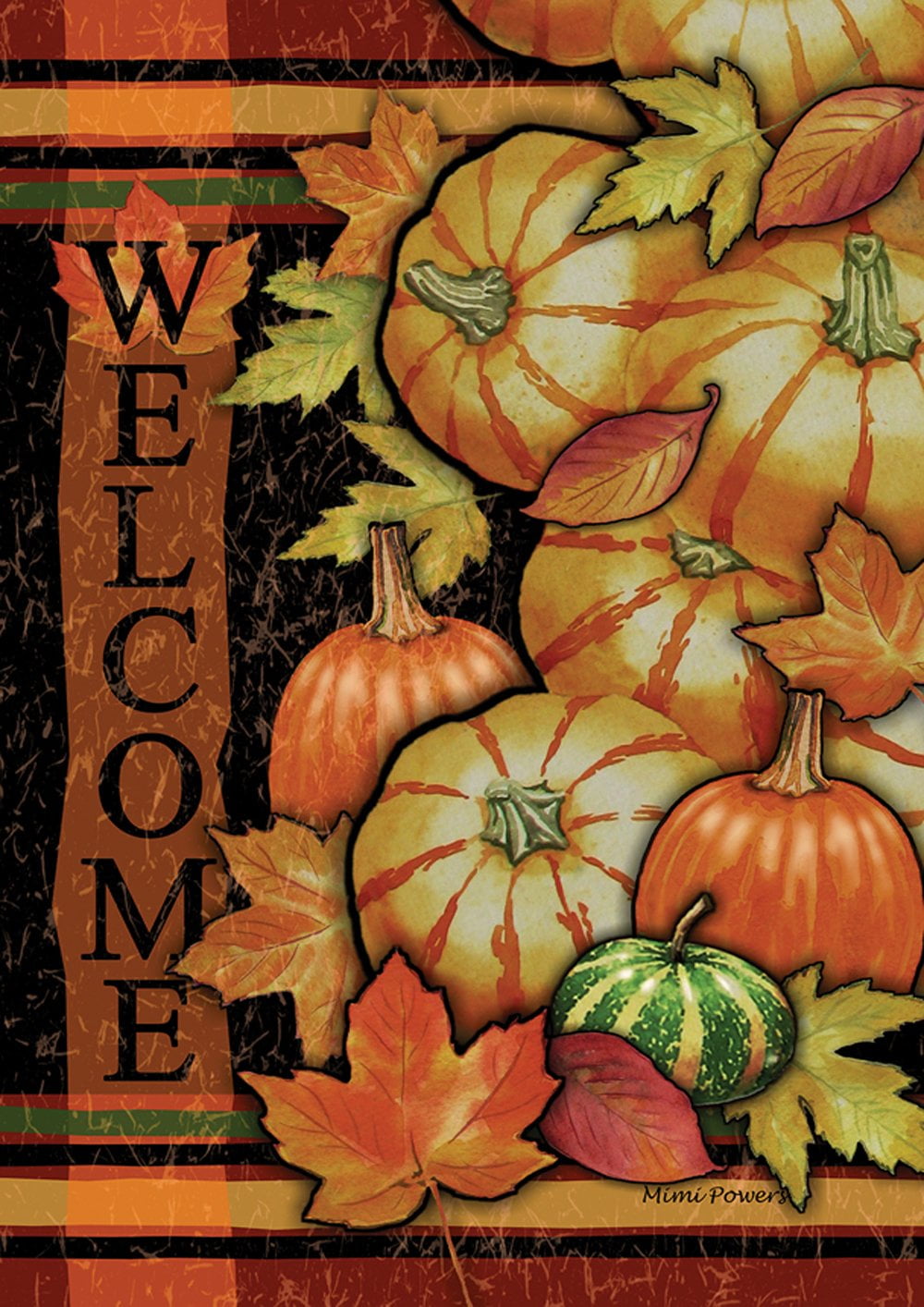 Toland Home Garden Tumbled Gourds Fall Thanksgiving Flag Double Sided ...