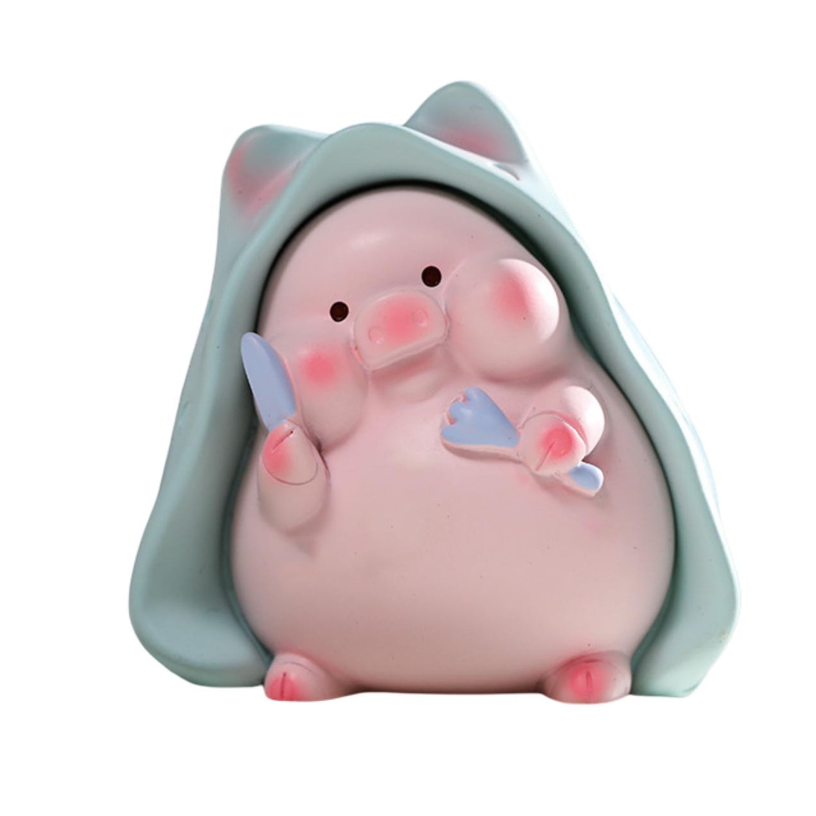 Hesroicy Cartoon Pig Ornament Smooth Surface Vivid Posture Non-fading ...