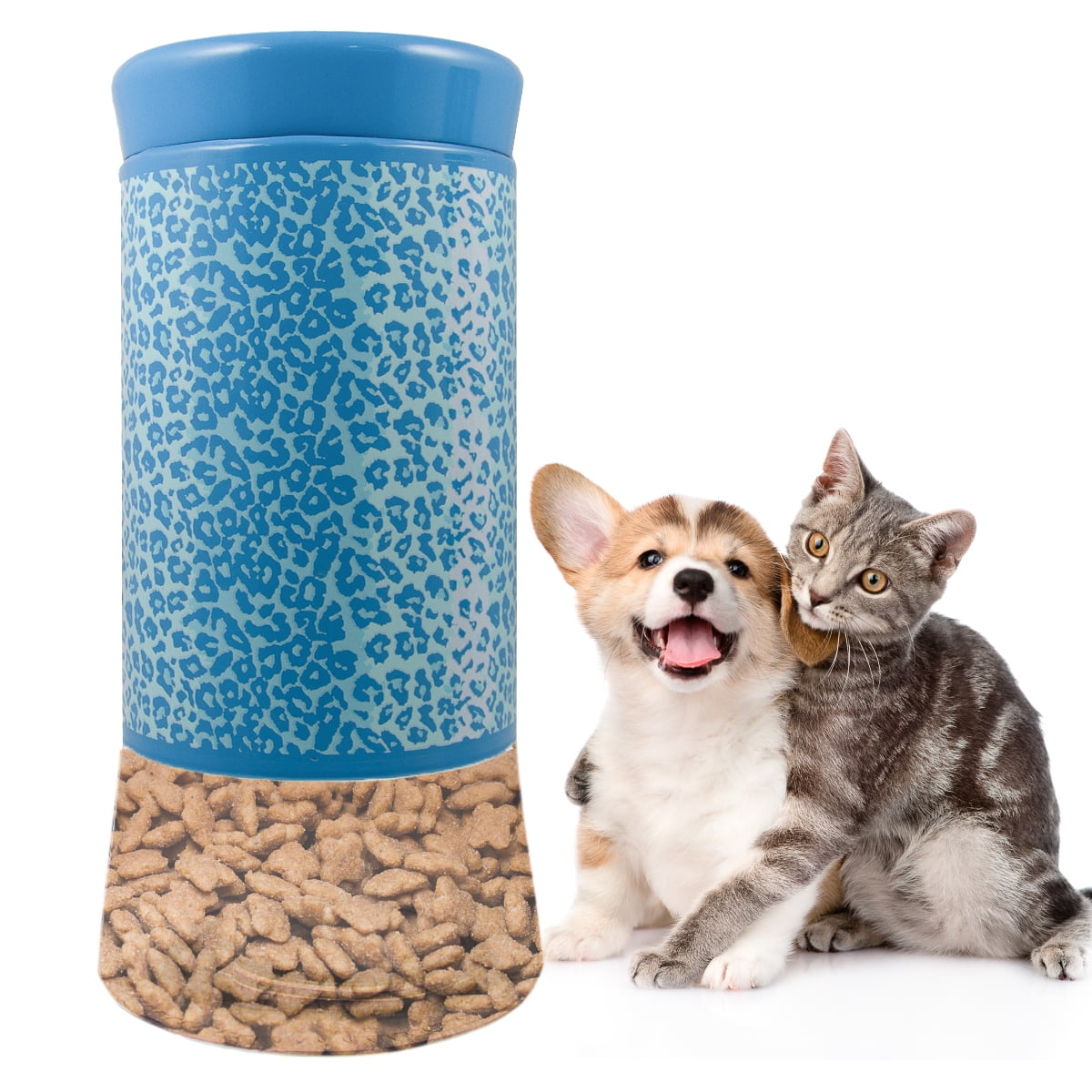 50.5oz Glass Pet Dogs Treat Jar Airtight Lid Storage Container Canister ...