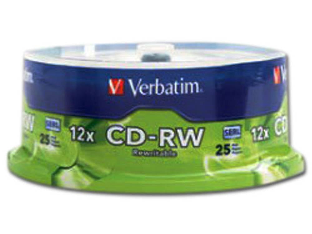Paquete de 25 CD-RW Verbatim de 700 MB/80minutos, 12x. Verbatim VB95155 ...