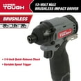 Free Shipping! Hyper Tough Impact Driver 12V Max Brushless Cordless ...