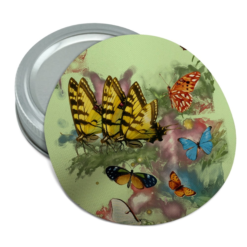 Butterflies Butterfly Magical Emergence Tiger Swallowtail Round Rubber ...