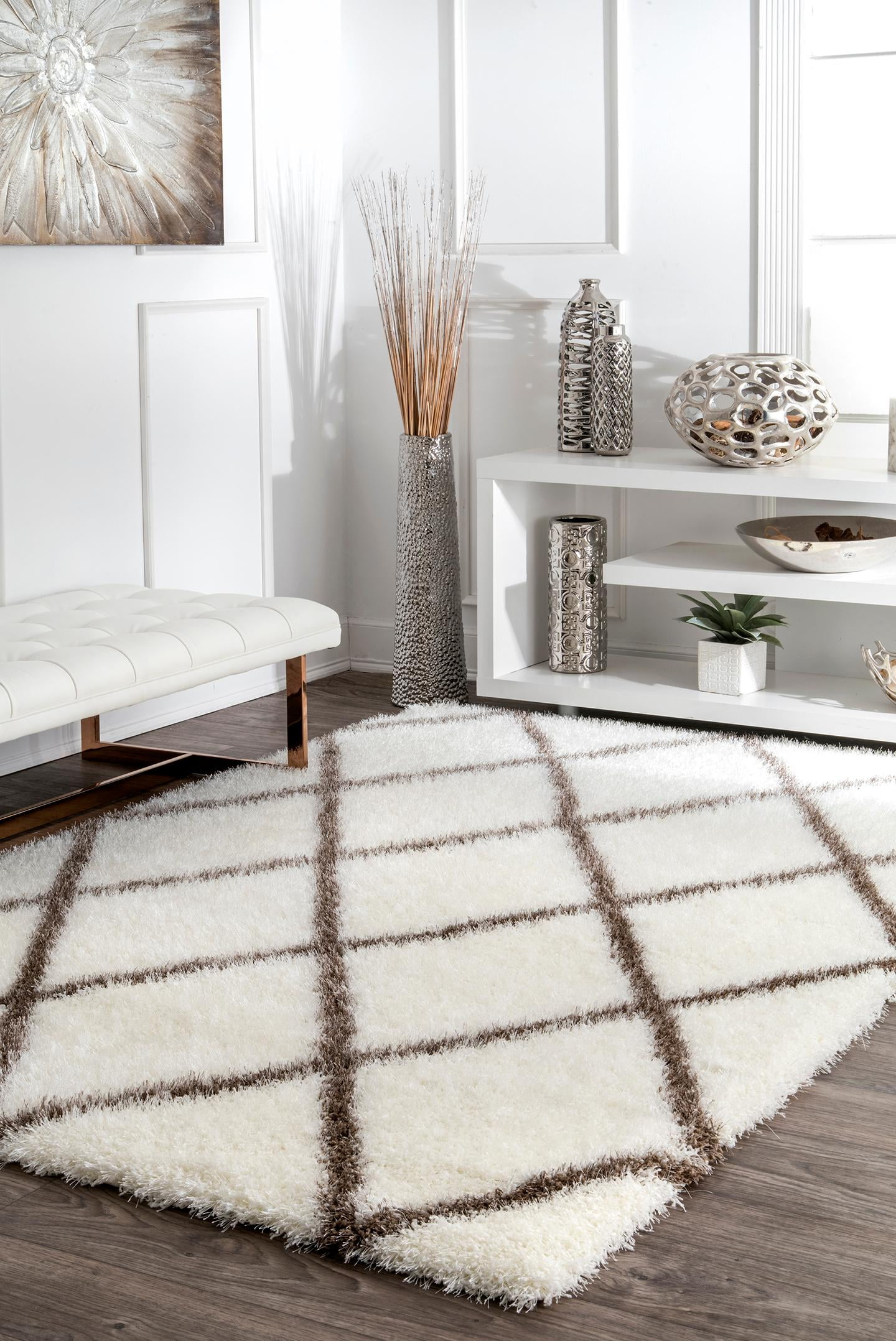 nuLOOM Diamond Shag Area Rug - Walmart.com