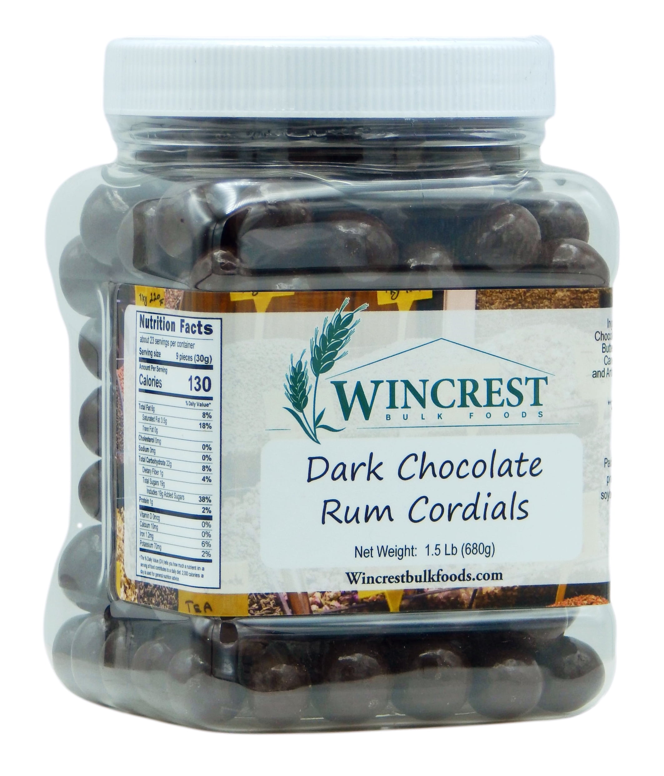 WinCrest Dark Chocolate Rum Cordials - 1.5 Lb Tub - Walmart.com
