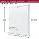 Craft + Main Lgrlsc4874-Cl Lagoon 74" High X 48" Wide Sliding Frameless ...