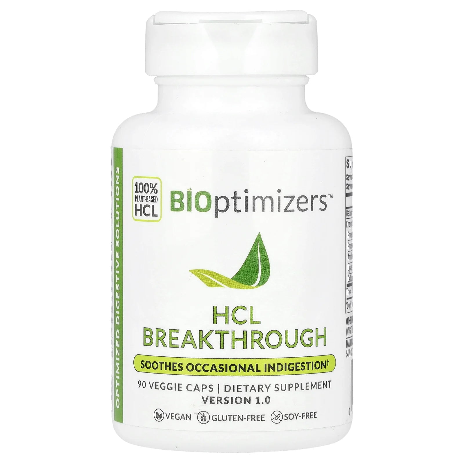 Suplemento BiOptimizers HCL Breakthrough 90 cápsulas vegetarianas ...
