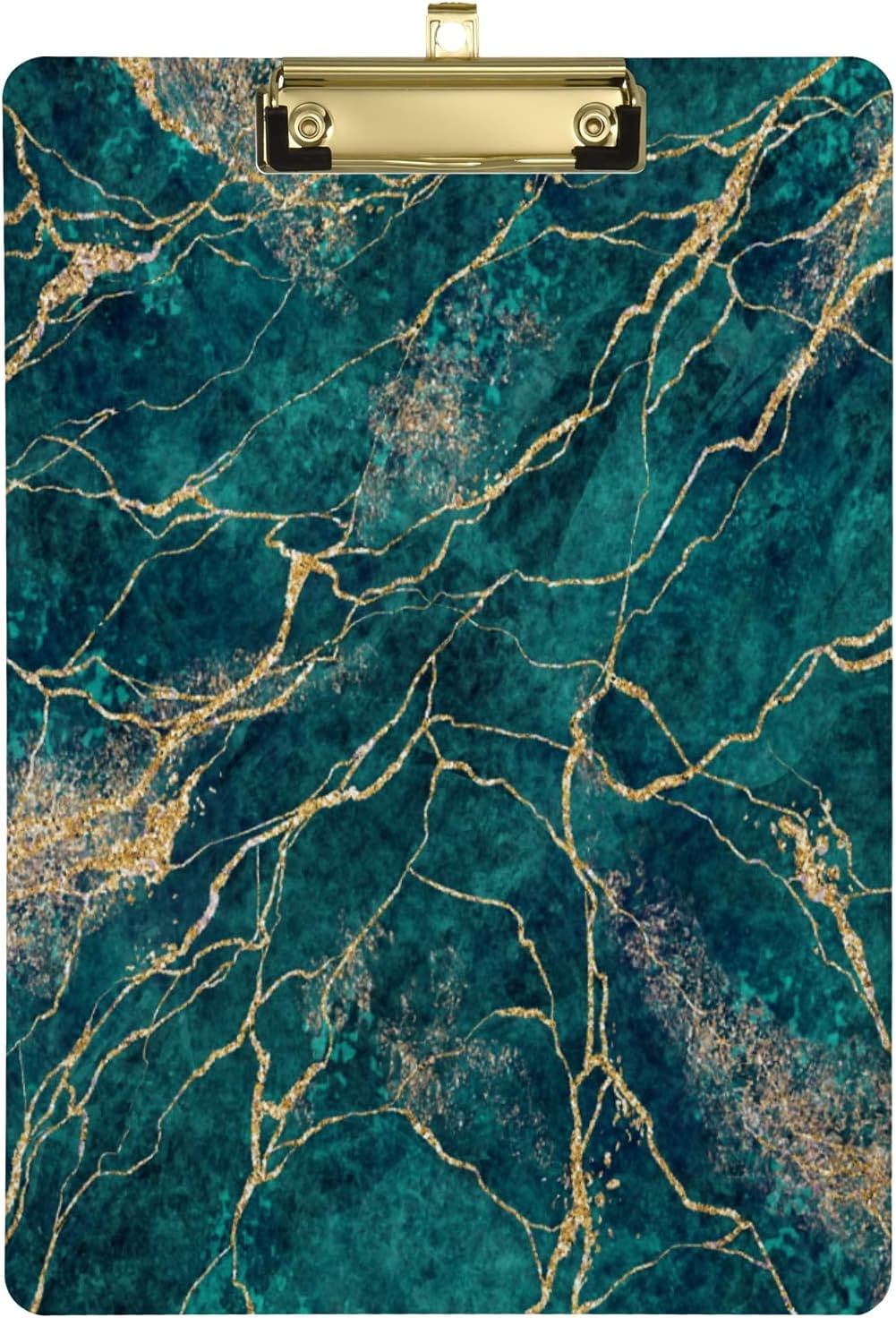 ZHANZZK Green Marble Abstract Clipboard Hardboard Wood Nursing Clip ...