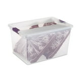 Sterilite 66 Quart ClearView Storage Tote Container with Latching Lid ...