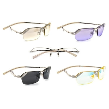 Vision World Eyewear Thin Rectangle Rimless Reading Glasses with AR ...