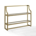 Wall Shelf Gold Frame 24 Wide Tempered Glass Art Deco Style - Walmart.com