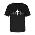 Betivan Men's Cross & Radio Wave Printed T-shirt, Casual Fashion Crew ...