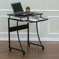 Furinno Besi Metal Frame Computer Desk with Keyboard Tray, Espresso ...