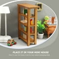 Ferencaa Mini Wooden Bookcase Simulation Book Shelf Mini House ...