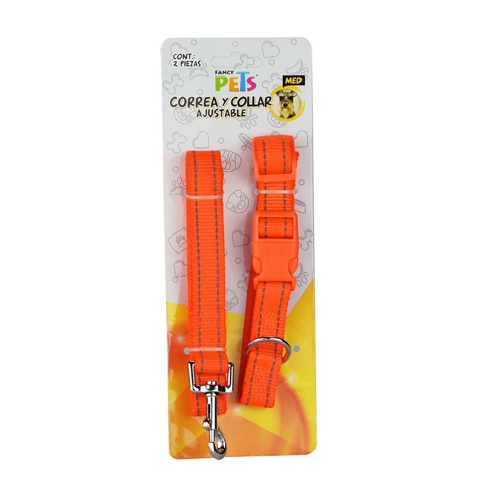 Kit de Correa Y Collar para perro Mediano Fancy Pets MED | Walmart en línea