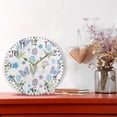 10" Artistic Round Wall Decorative Desk Clock Spring Plants and Easter ...