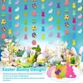 8pcs Easter Garland Bunny Swirl Banner Egg Hanging Banner for Spring ...