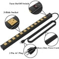 JUNCHI-Oviitech 12 Outlets Heavy Duty Metal Socket Power Strip, 6-Foot ...
