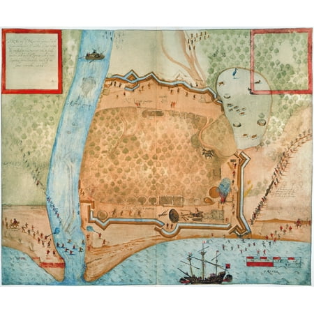 Puerto Rico: Fort, 1585. /Nplan Of A Fortified Encampment At Puerto ...