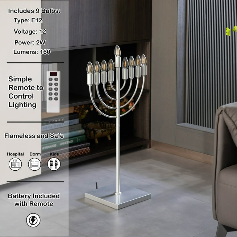 Travel Menorah LED Light Up Menorah Headband - Hanukkah Holiday Light ...