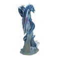 Frozen Stalactite Blue Dragon Serpent On Spiky Ice Mountain Cliff ...