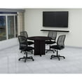 Inval 42" Round Conference Table in Espresso - Walmart.com
