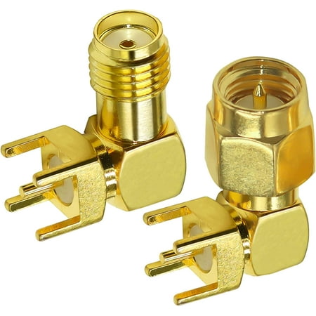 SMA Male PCB Mount TUOLNK SMA Female Right Angle Solder PCB Panel Mount ...