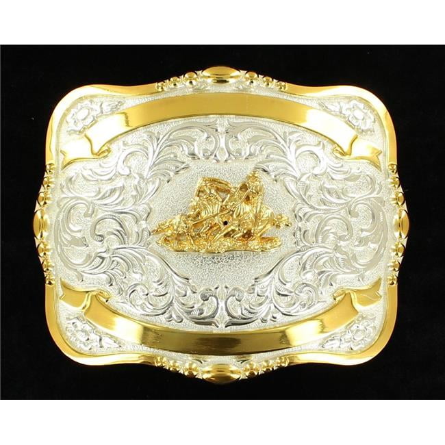 Crumrine 38572 Trophy Team Roper Buckle - Large - Walmart.com