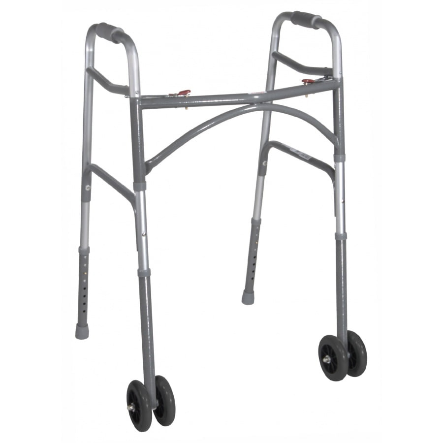 Bariatric Dual Release Folding Walker Adjustable Height drive Aluminum ...