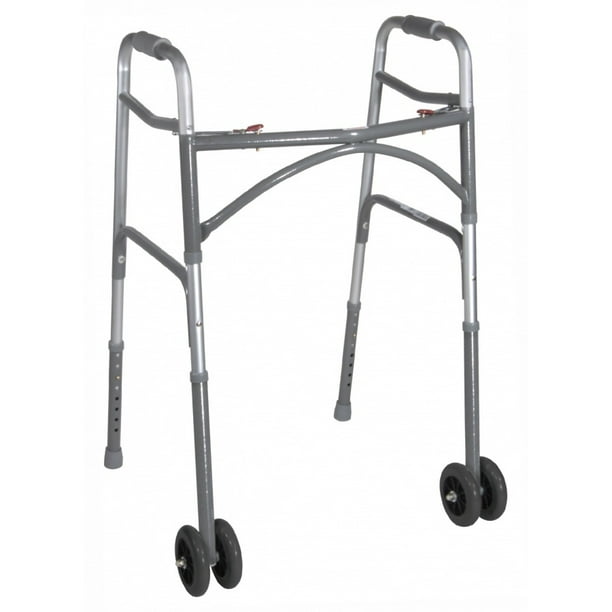 Bariatric Dual Release Folding Walker Adjustable Height drive Aluminum ...