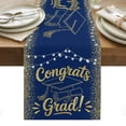 Blue Gold Graduation Cap Table Runner, Sequins Light Festive ...