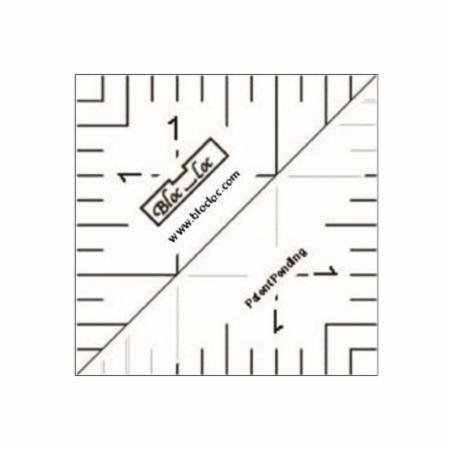 Bloc Loc~1.5'' Half Square Triangle Ruler, Acrylic Ruler - Walmart.com