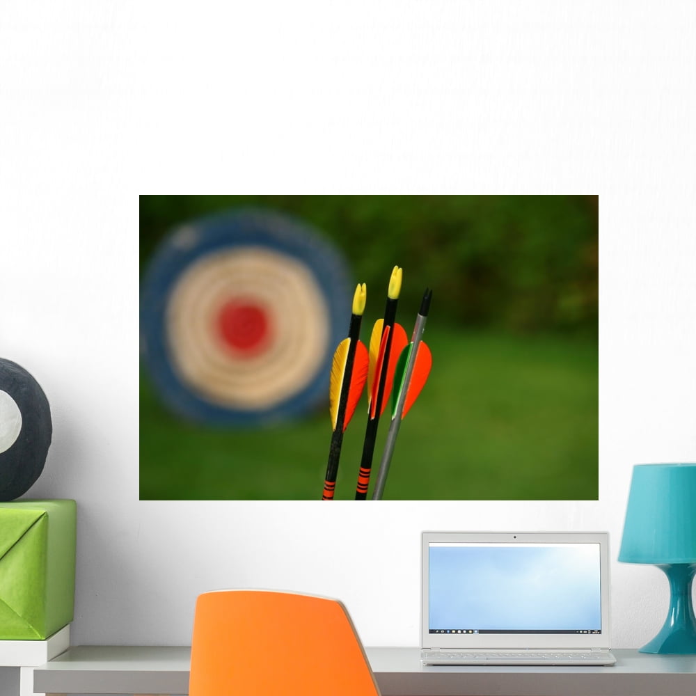Archery Arrows and Target Wall Mural Decal Sticker, Wallmonkeys Peel ...
